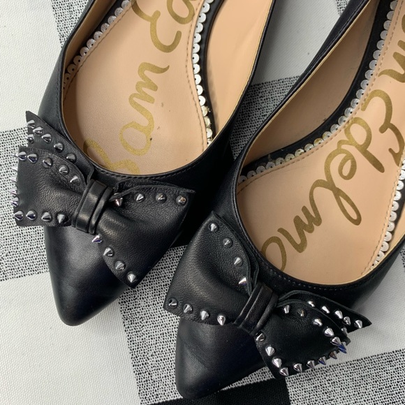 Sam Edelman | Shoes | Sam Edelman Raisa Black Bow Studded Ballet Flats | Poshmark